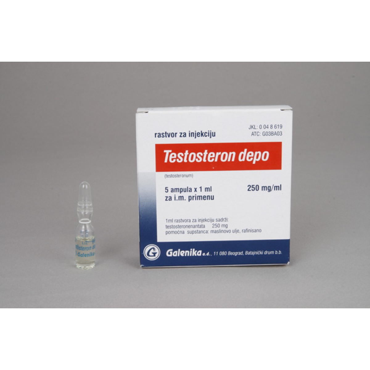 Testosteron Depo 250 mg/amp. (5 amp.) Injection - Buy Testosteron Depo ...